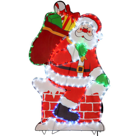 The Seasonal Aisle Santa on Chimney Lighted Display | Wayfair.co.uk