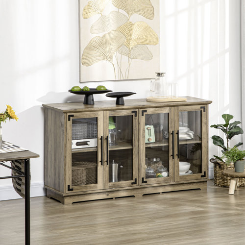 Glass Doors Sideboards & Buffets You'll Love | Wayfair