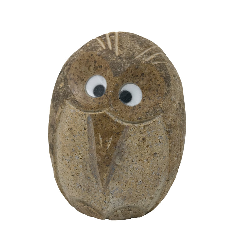 Tierra Garden Stone Age Creations 6"H Boulder Angry Bird Statue | Wayfair