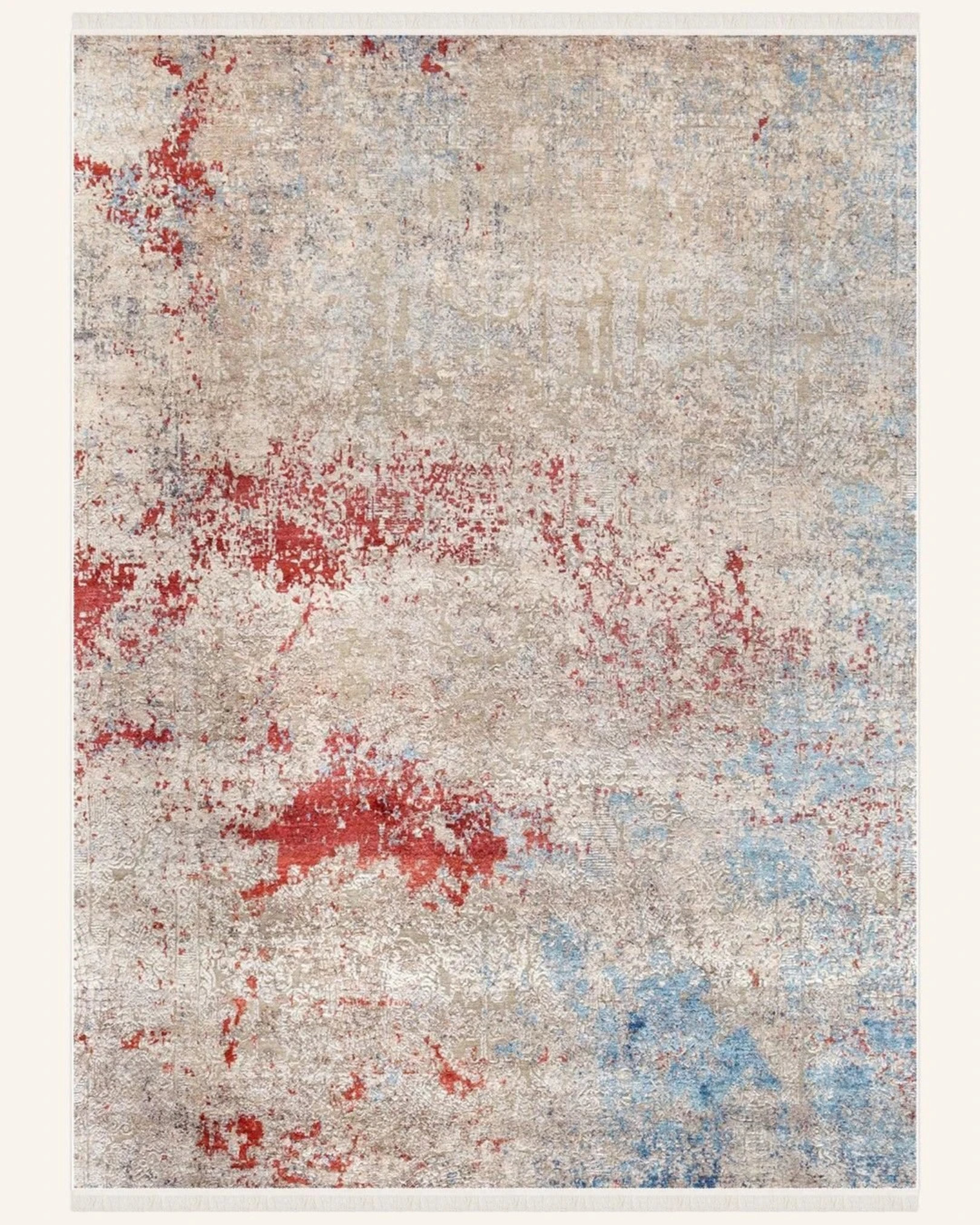 Dakota Fields Raya Abstract Cream Multicolored Machine Woven Cotton ...