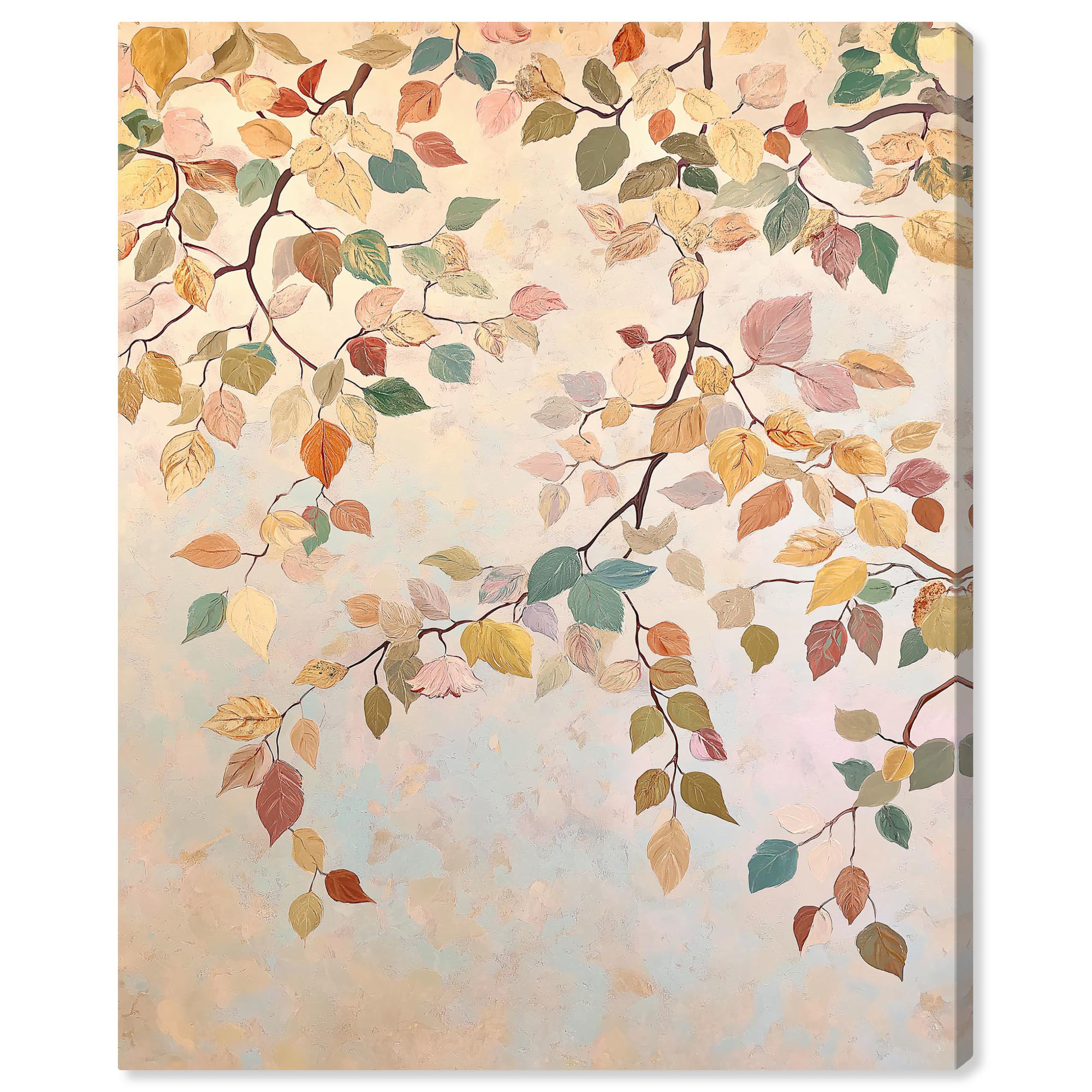 Art Remedy Leaf Swirl Canvas Landscape Paintings by Art Remedy | Wayfair