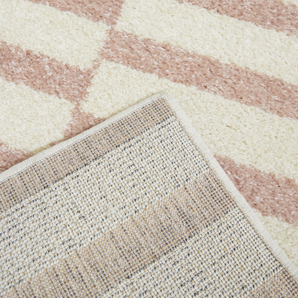 Joss & Main Kalise Performance Pink/Ivory Rug & Reviews | Wayfair