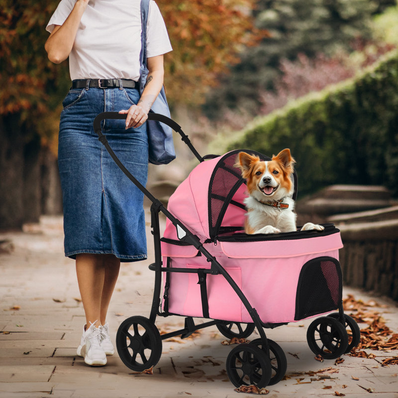 Magshion 3-In-1 Heavy-Duty Pet Stroller With Detachable Carrier 45 Lb ...