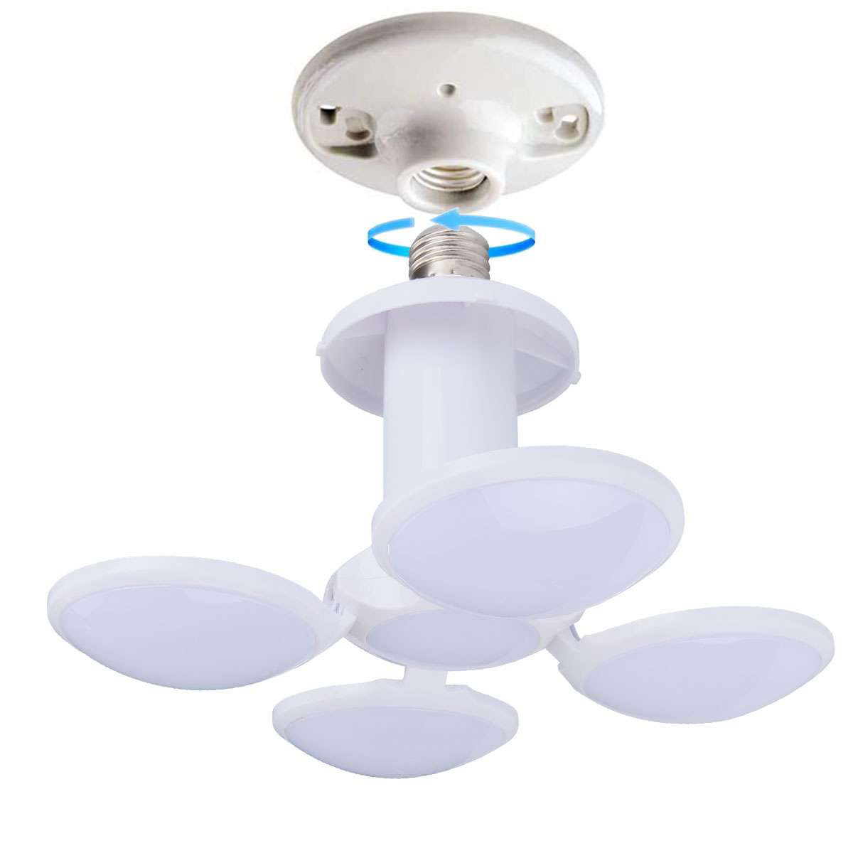 Deago Adjustable 40W LED Plug Garage Ceiling Shop Light Fixtures ...