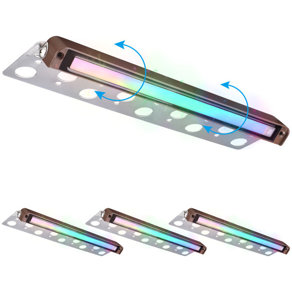 LEDVANS 12 Inch LED RGB Hardscape Lighting, 5W Outdoor Swivel Paver ...