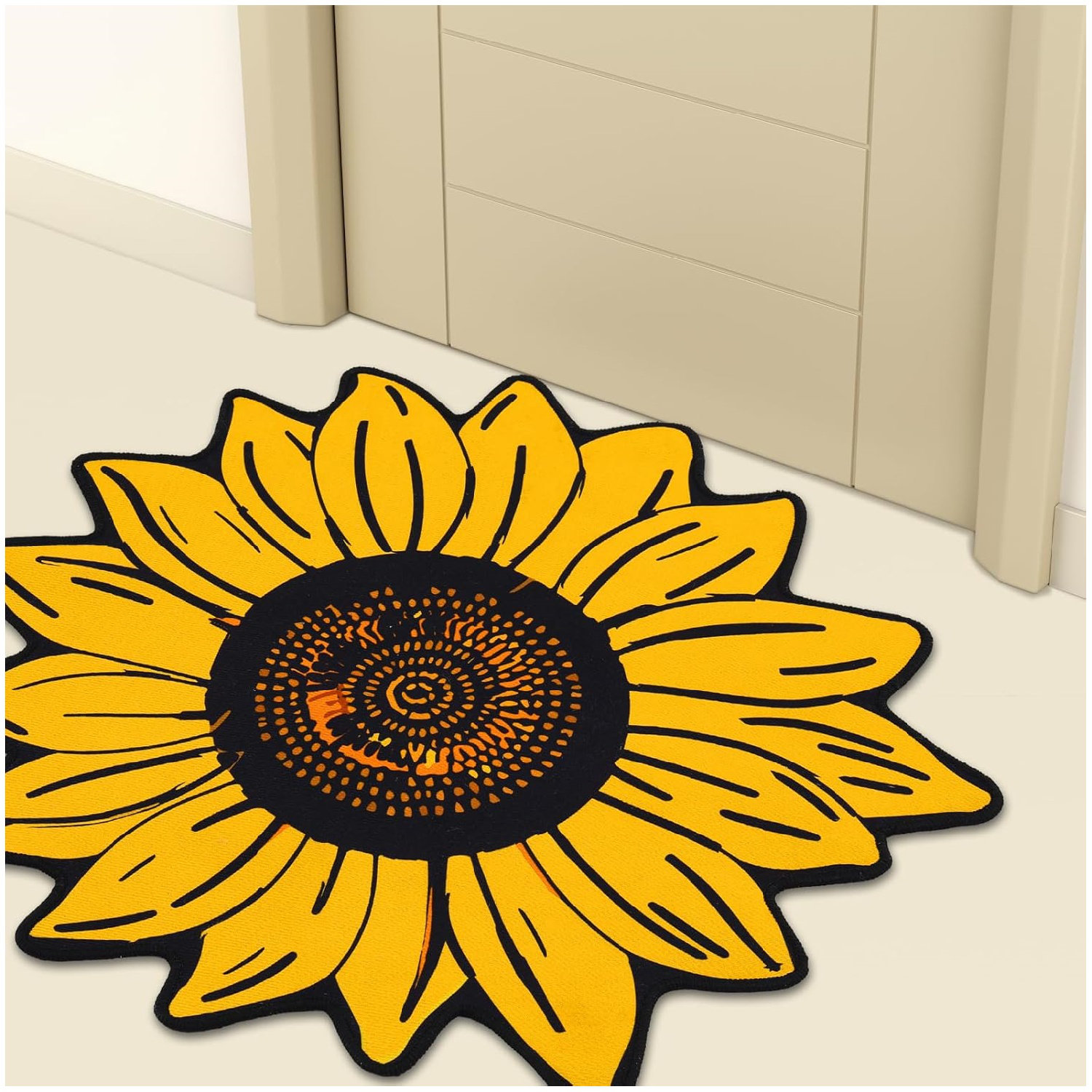 Dakota Fields Sunflower Rug Welcome Doormat 29.5 X 29.5 Extra Large ...