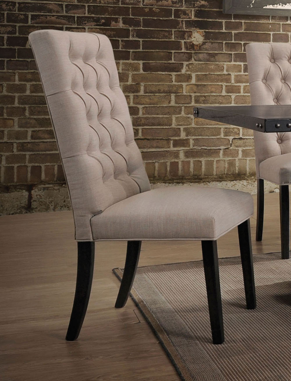 Red Barrel Studio® Set Of 2 Linen Side Chairs In Tan Finish | Wayfair