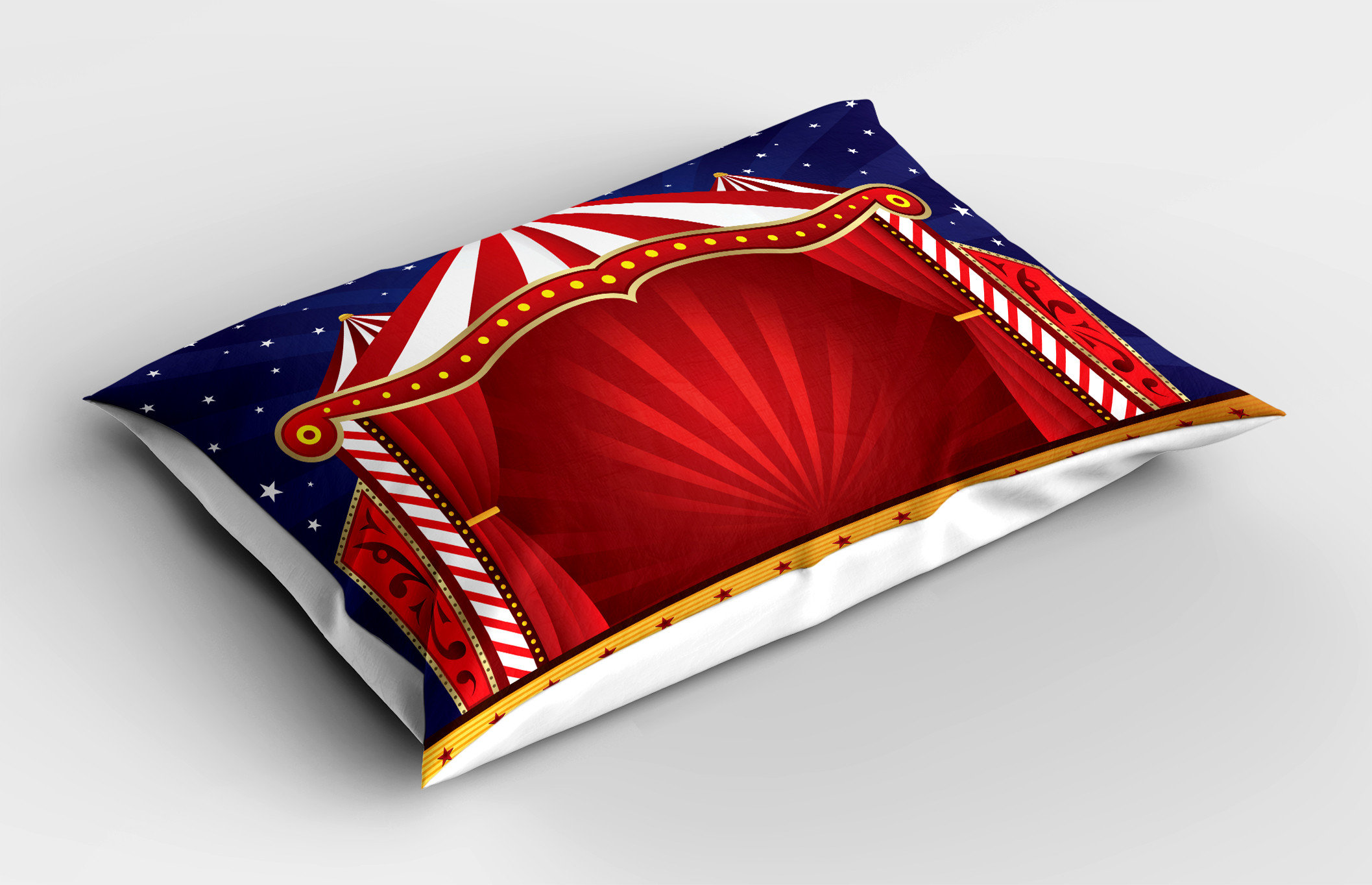 Ambesonne Circus Pillow Sham 2 Pack Canvas Circus Tent Art Blue ...