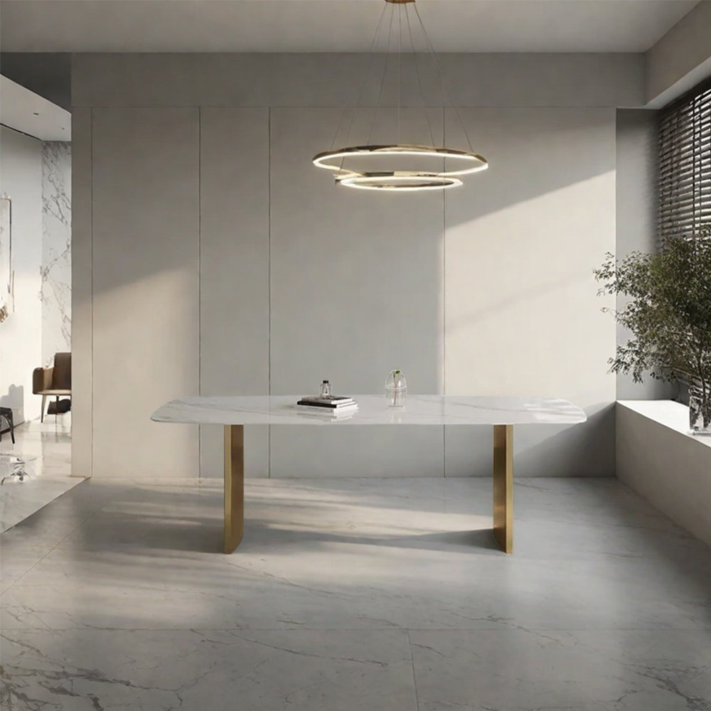 Everly Quinn Light luxury superior sintered stone table | Wayfair