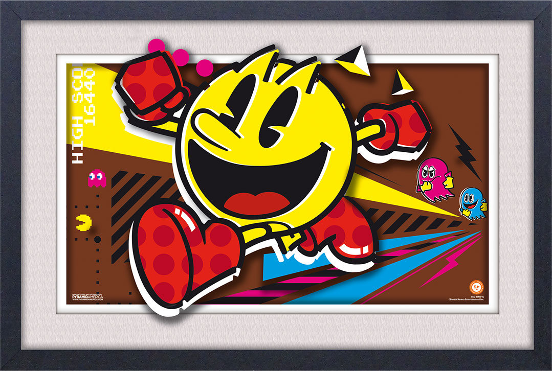 Dakota Fields Pac-Man-Chase 11x17 Under Plexi Framed Poster | Wayfair