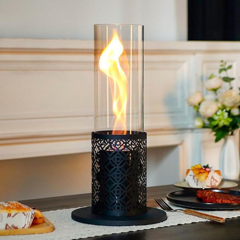 Invenitiah Portable Tabletop Fire Pit 15.5''H Clean-Burning Bio Ethanol ...