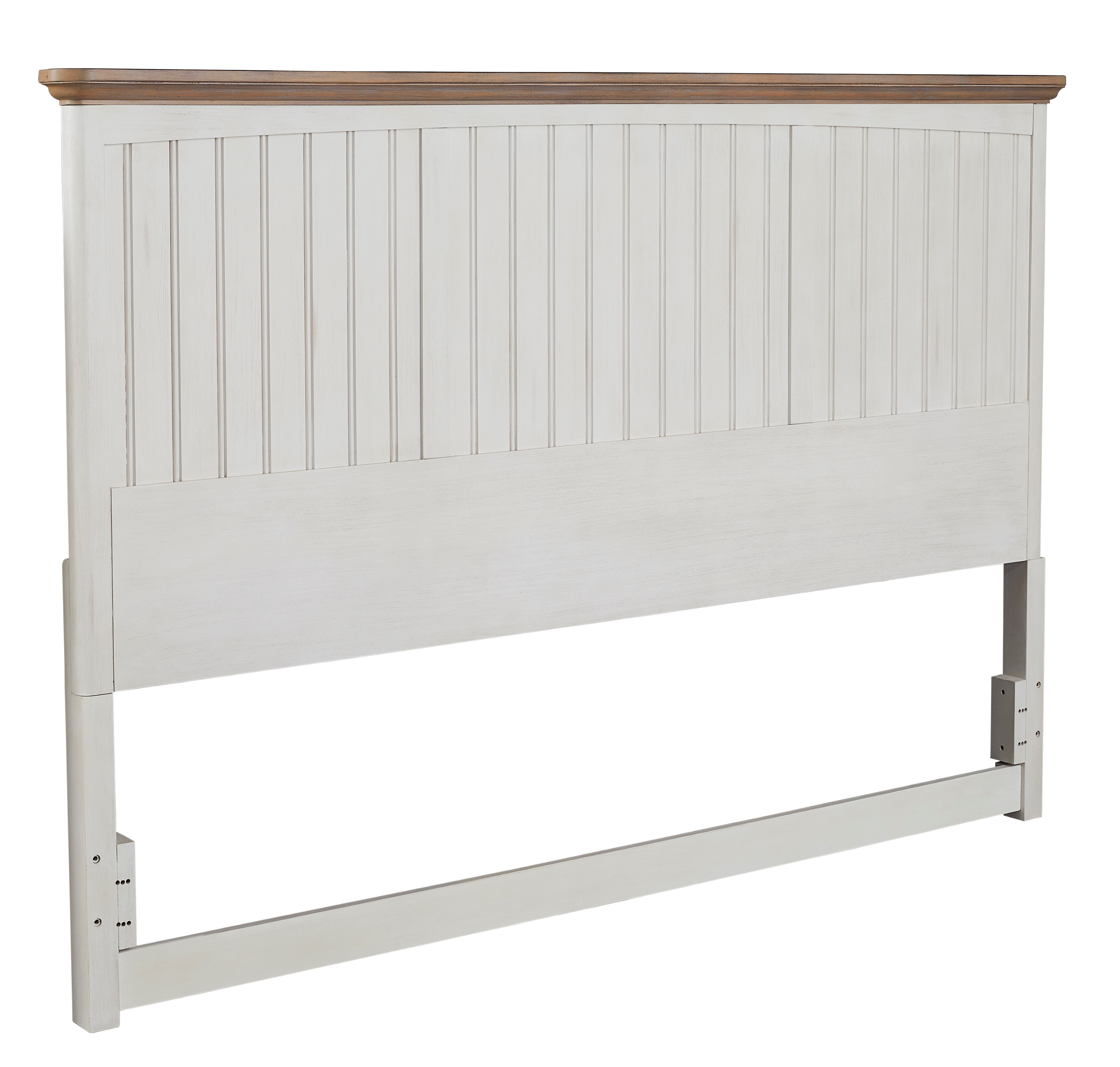 Gracie Oaks Culbreth Headboard - Weathered White - Sand Top | Wayfair
