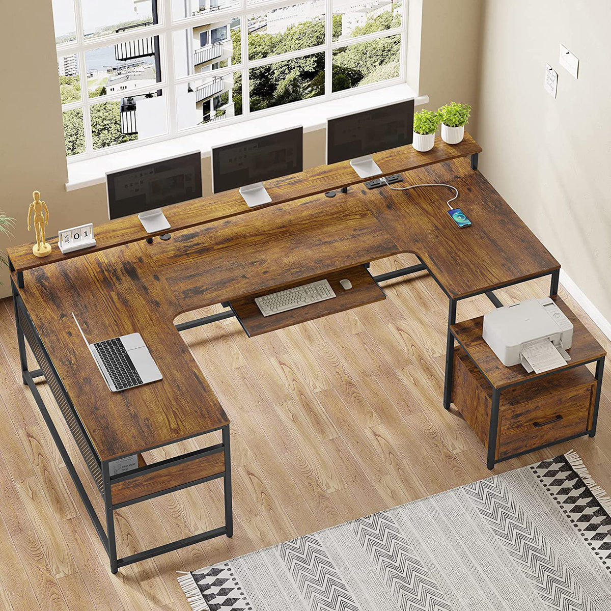 Trent Austin Design® Keon U-Shape Desk & Reviews | Wayfair