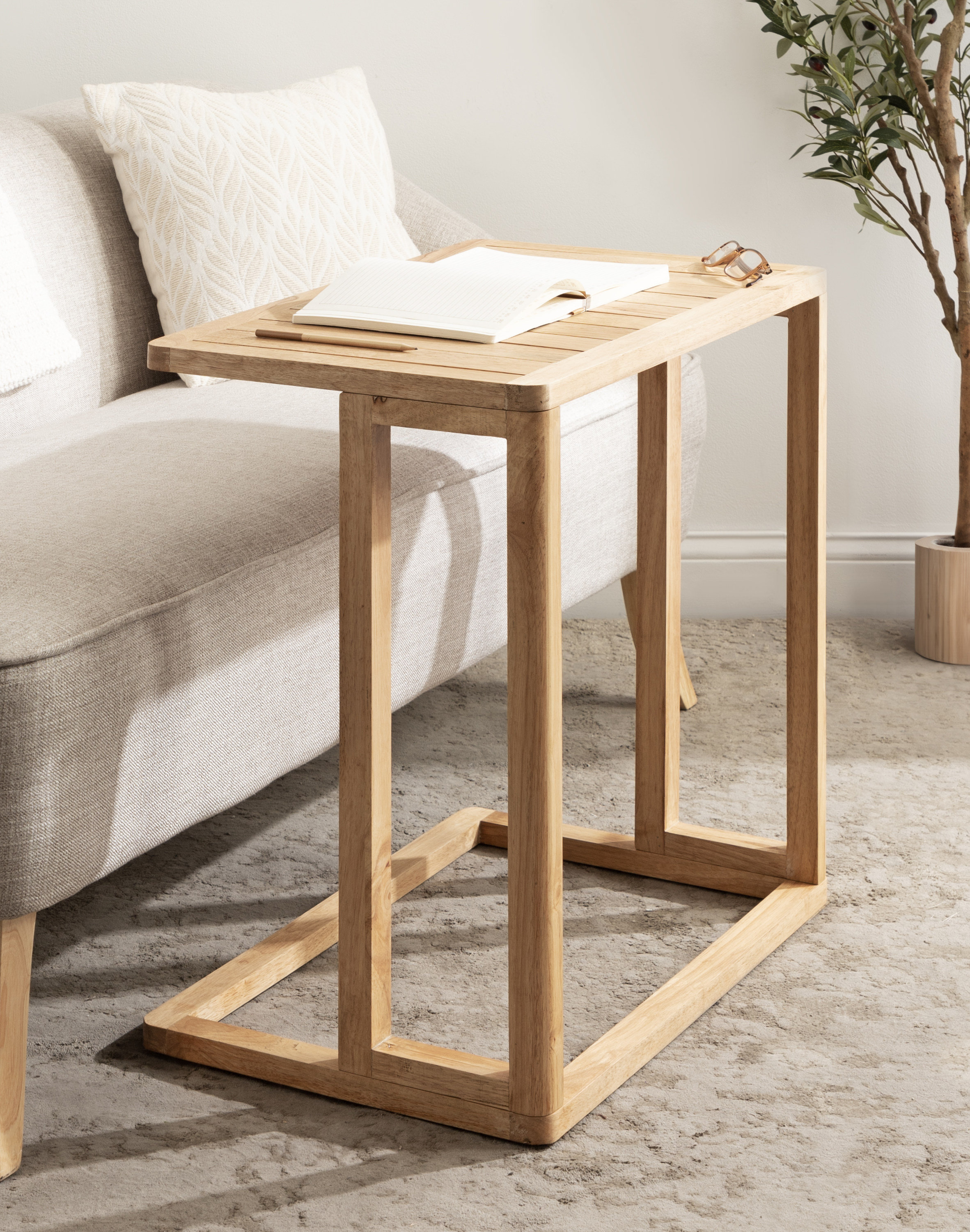 Millwood Pines Solid Wood Living Room C-Table | Wayfair