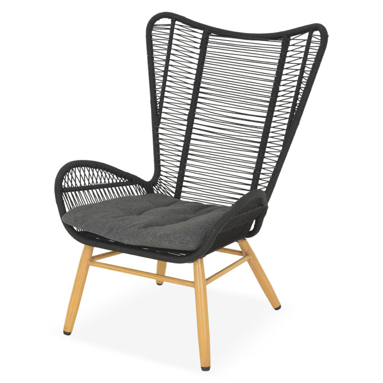 George Oliver Set Of 2 Armchairs And Table Winford Brown/grey | Wayfair ...