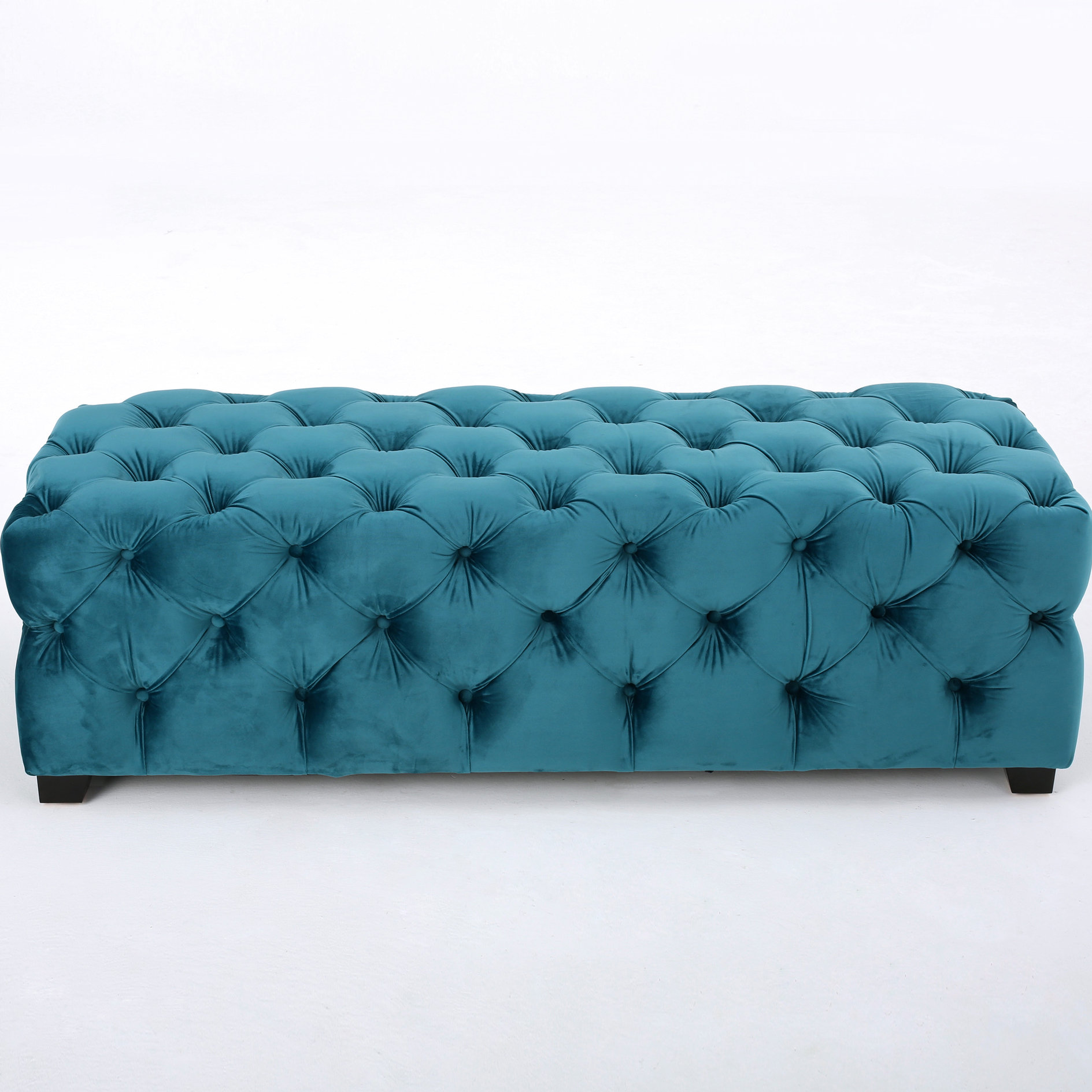 House of Hampton® Button- Teal Velvet For A Luxurious Living Space ...
