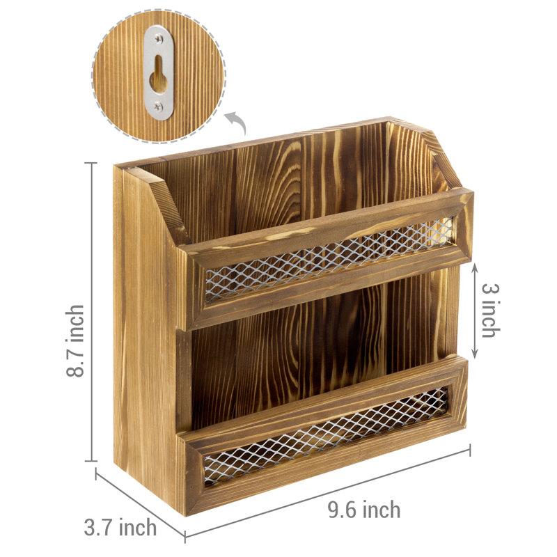 Millwood Pines Aivley Farmhouse Wall Mounted Magazine Rack | Wayfair