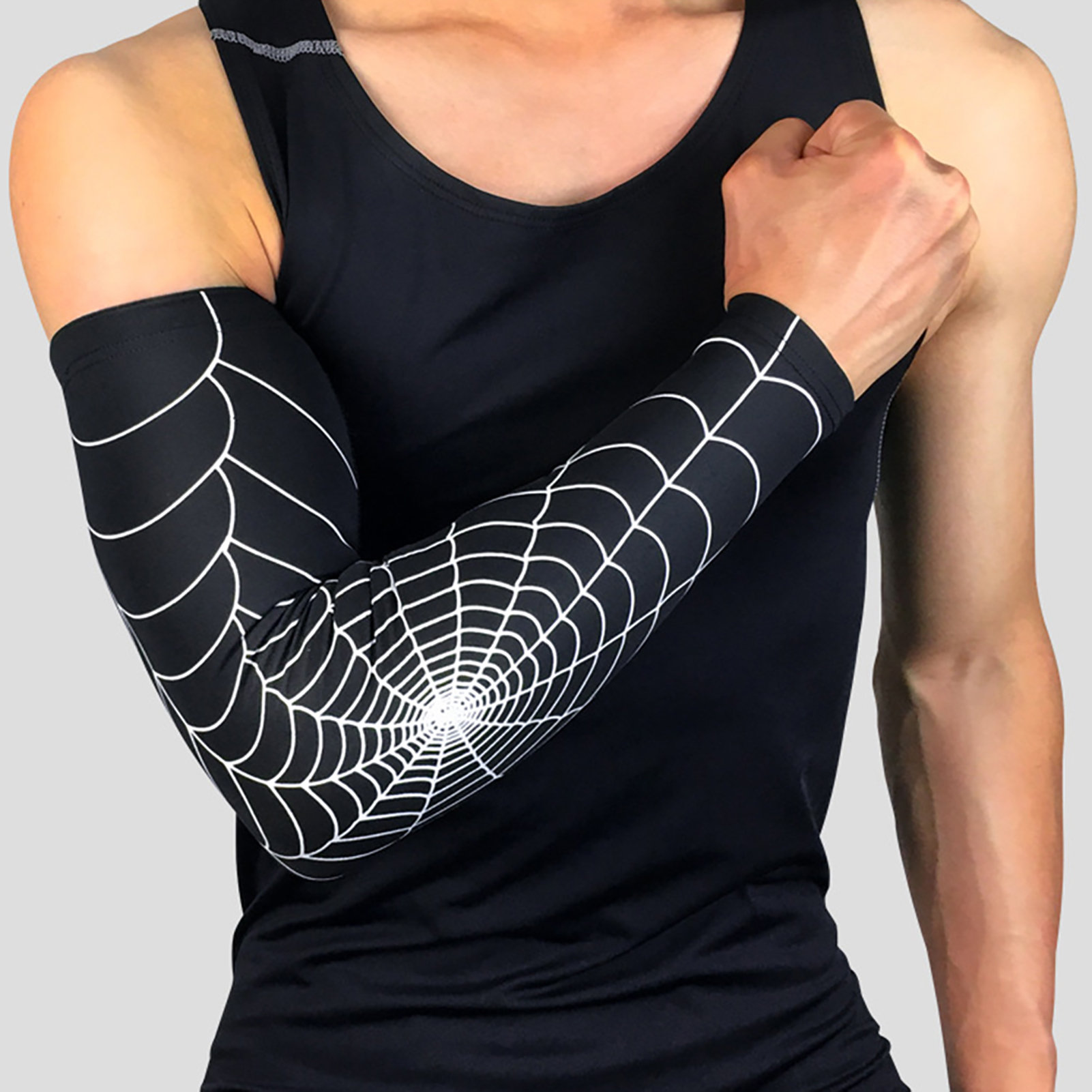 Wrought Studio™ Athletic Sleeves Spider Web Pattern Arm Protector Sweat ...