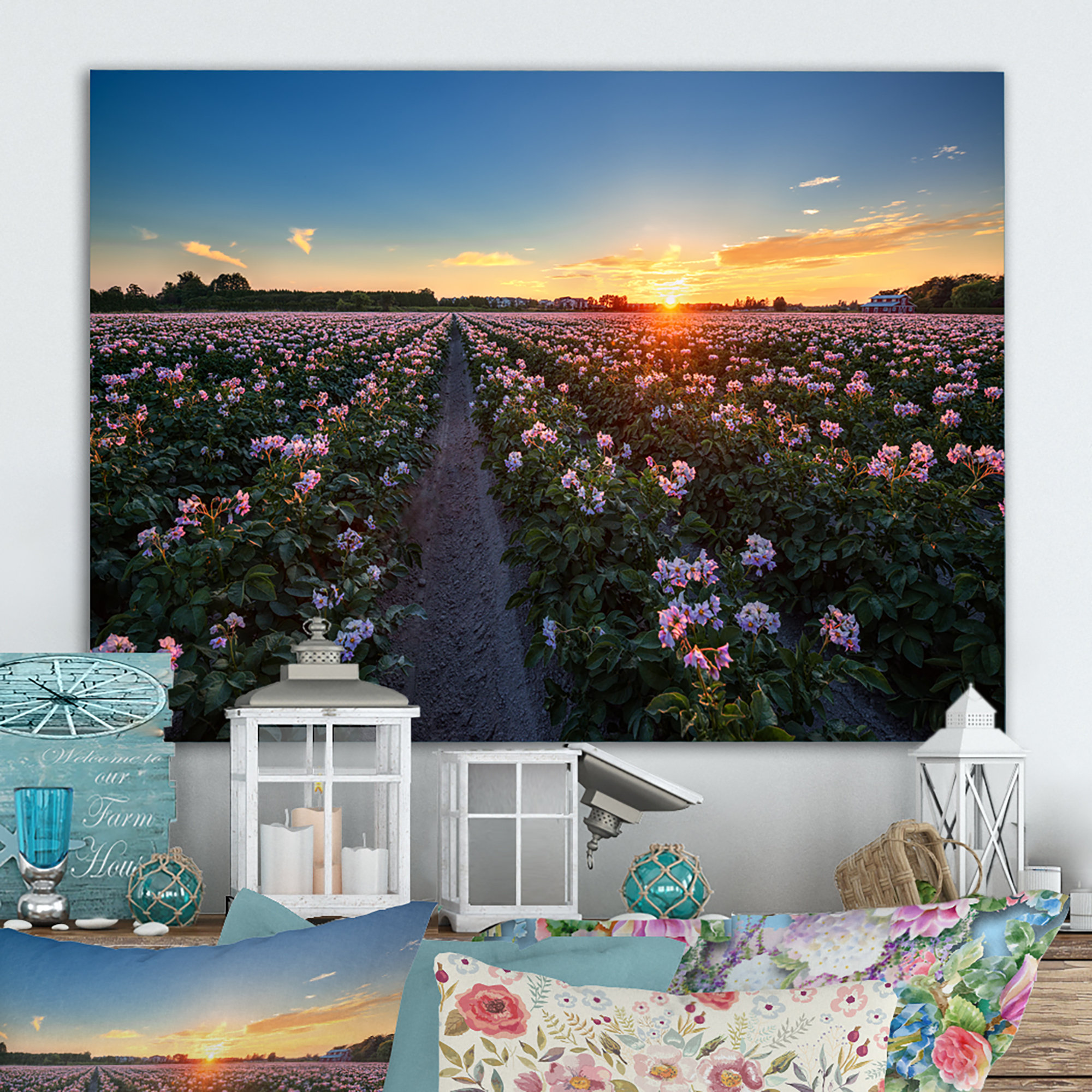 Winston Porter Bright Flowers Sunset - on | Wayfair