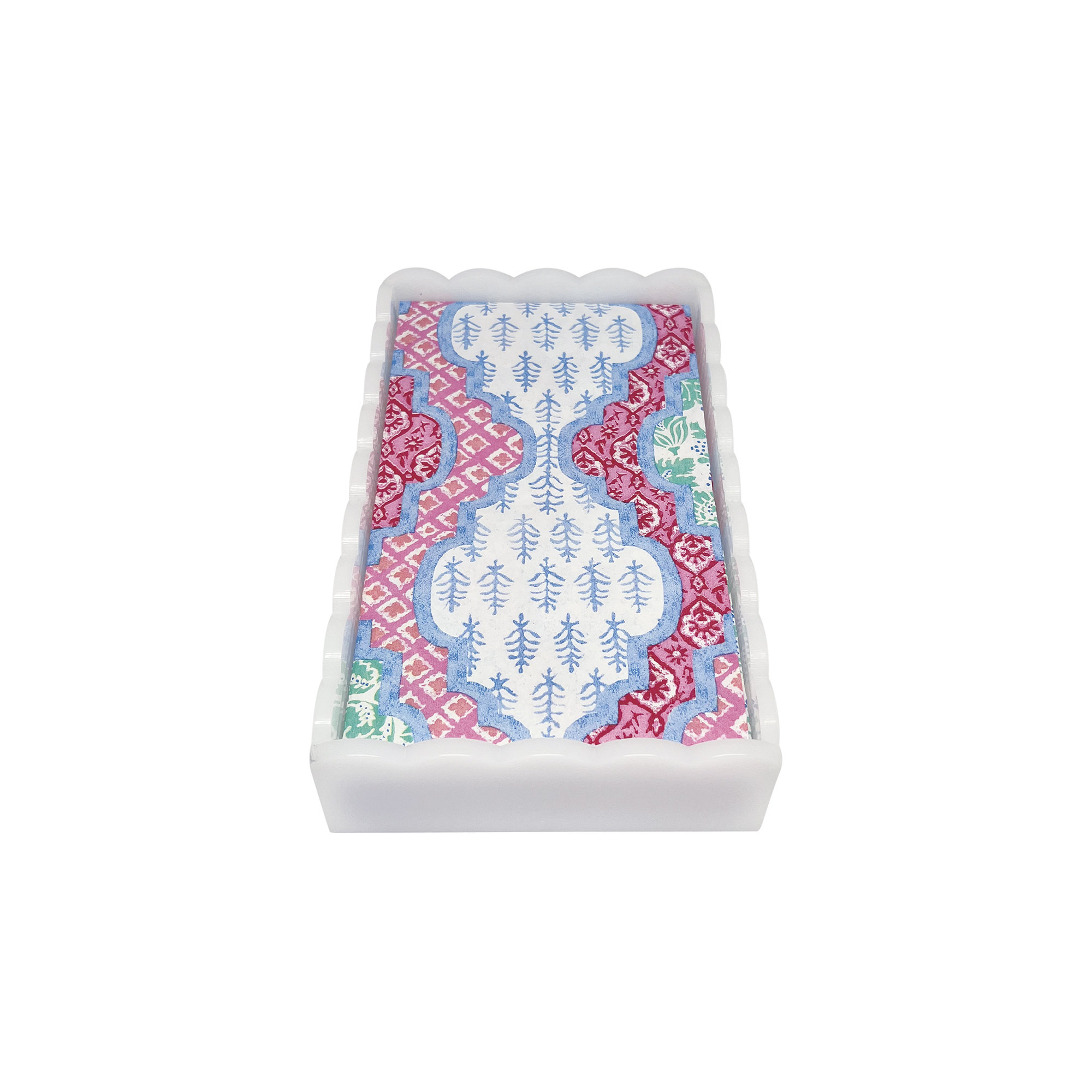 Mariposa Provençal Cotton Scalloped Guest Towel Box Set | Wayfair
