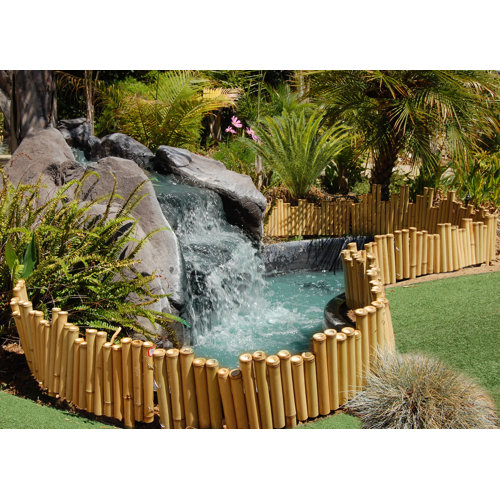 Backyard X-Scapes 8 in. H x 23 in. W Bamboo Border Edging Decorative ...