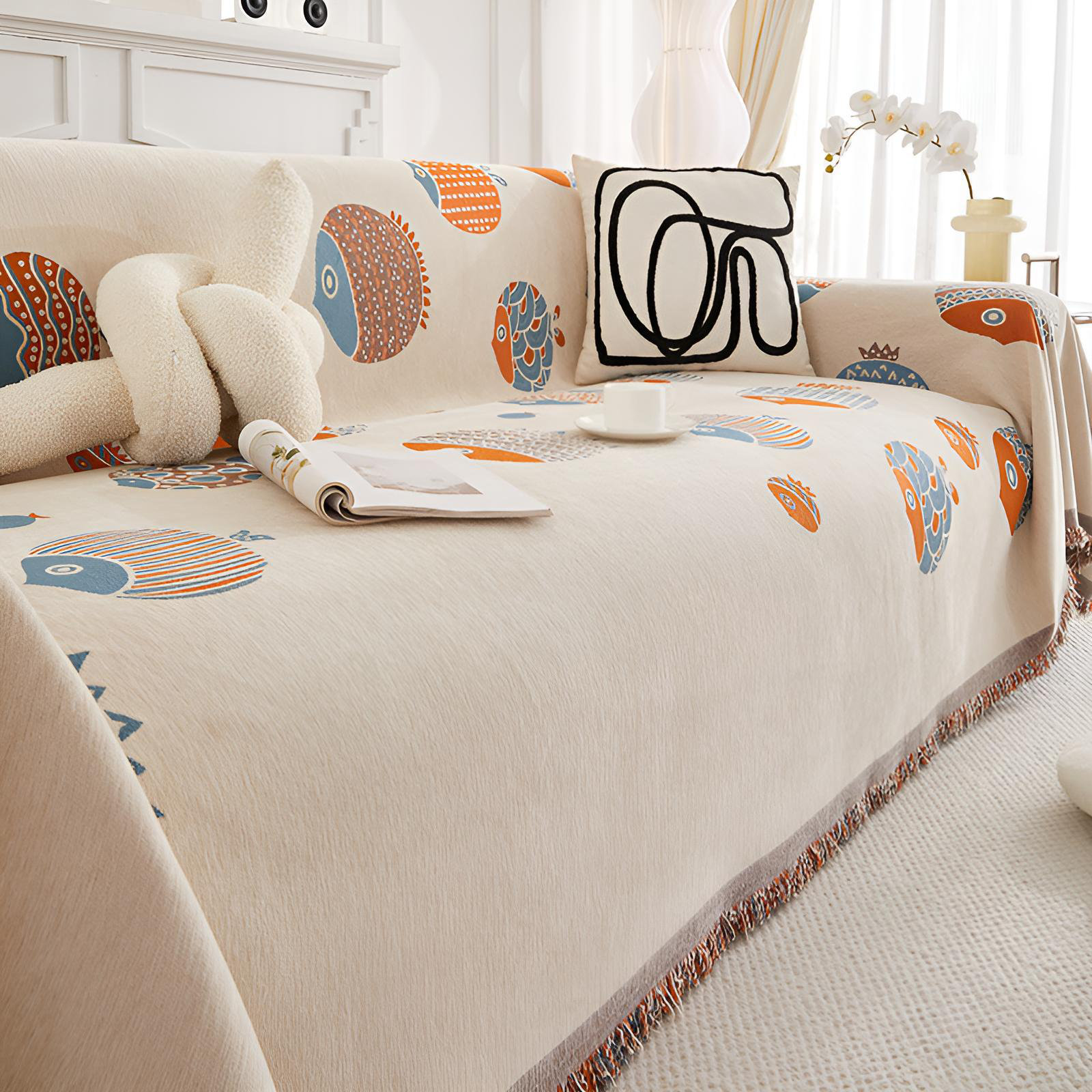 Beachcrest Home™ Multi-Functional Sofa Cover Cloth, All Seasons ...