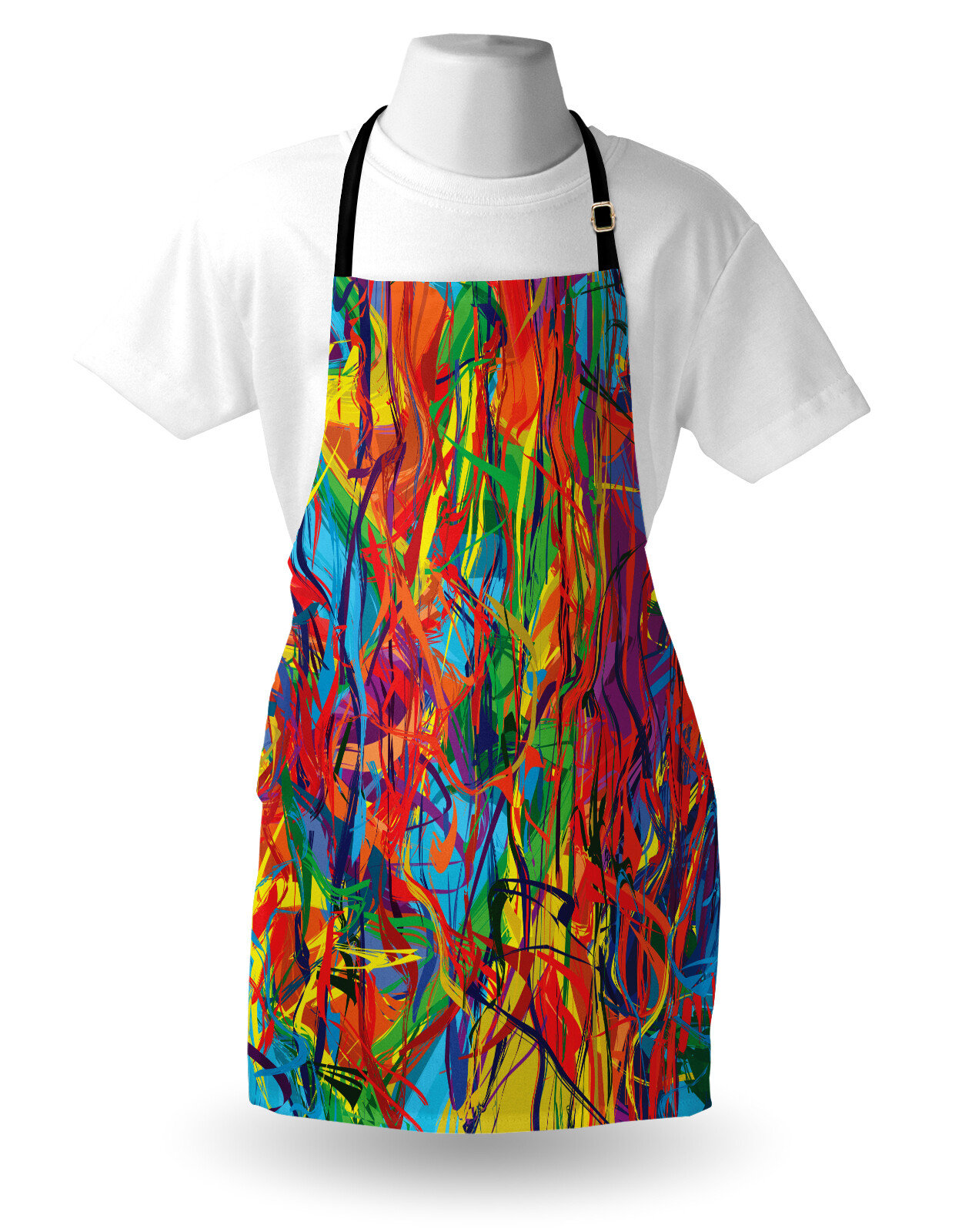 East Urban Home Modern Apron Unisex, Rainbow Circled Pattern, Adult ...