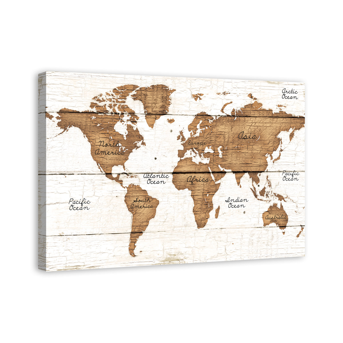 Union Rustic Distressed World Map - Graphic Art Print & Reviews | Wayfair