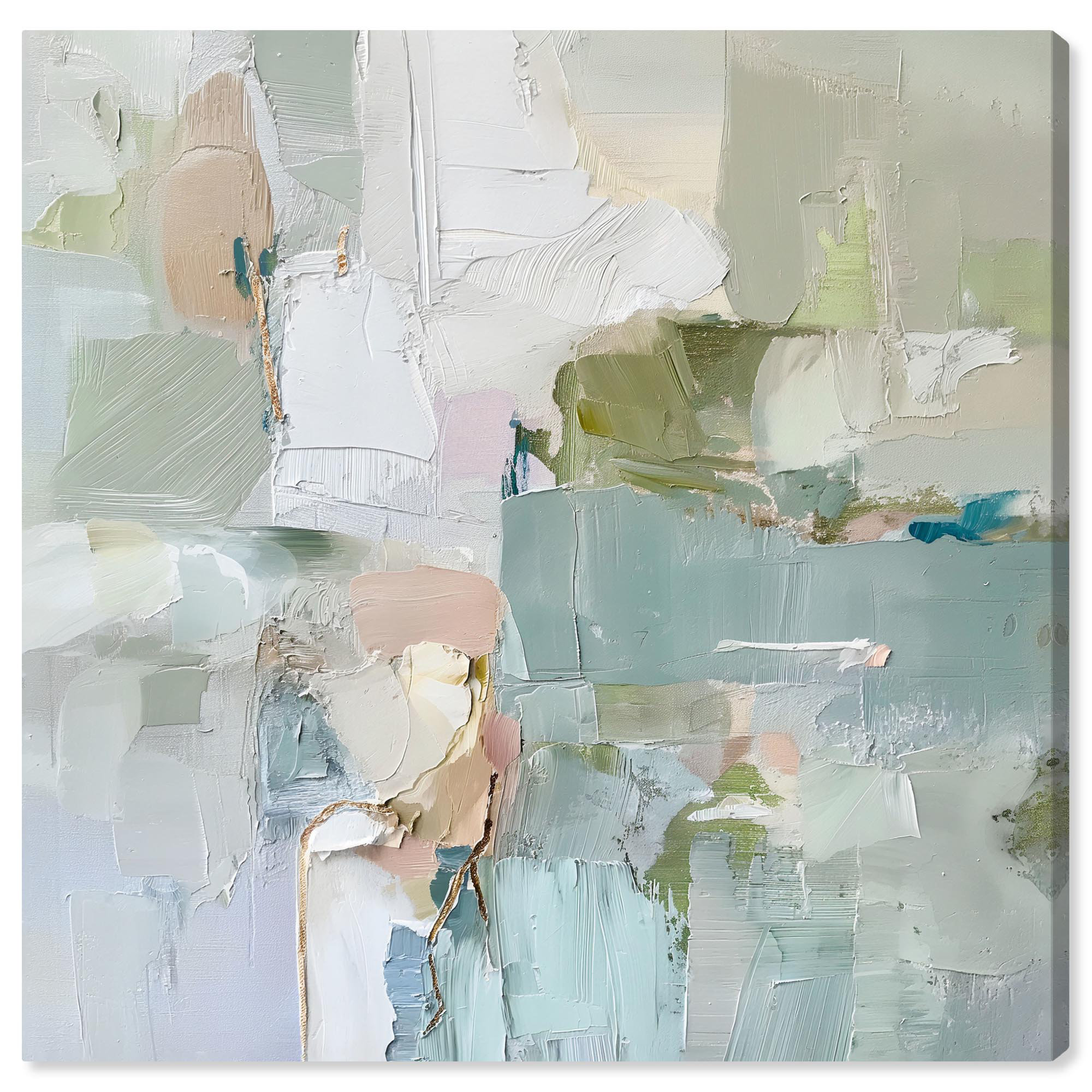 Art Remedy Jade Sweep I Canvas Minimal Abstracts by Art Remedy ...