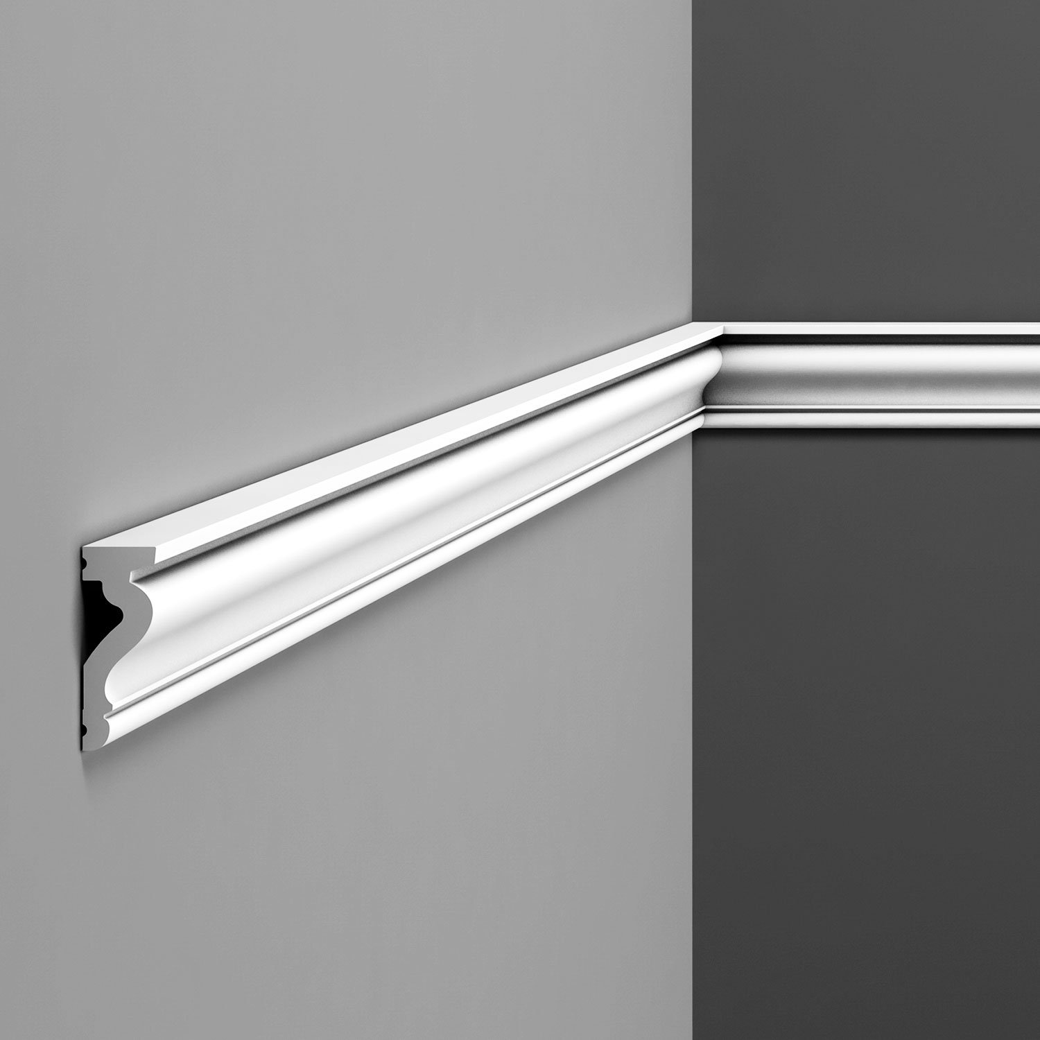 Orac Decor High Density Polyurethane, Primed White 2 3/8" H x 78" W x 7 ...