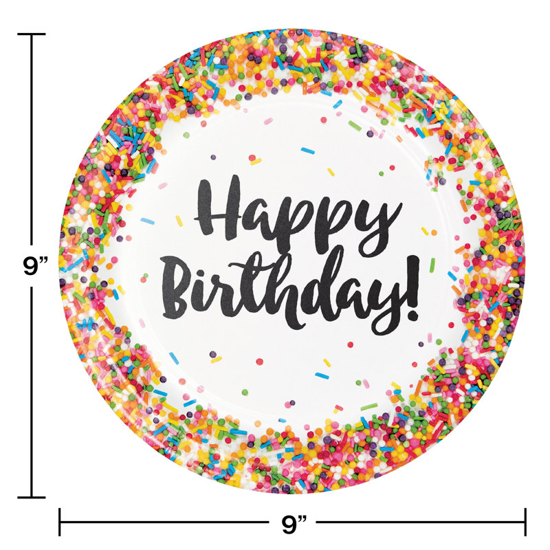Creative Converting Confetti Sprinkles Disposable Birthday Dessert ...