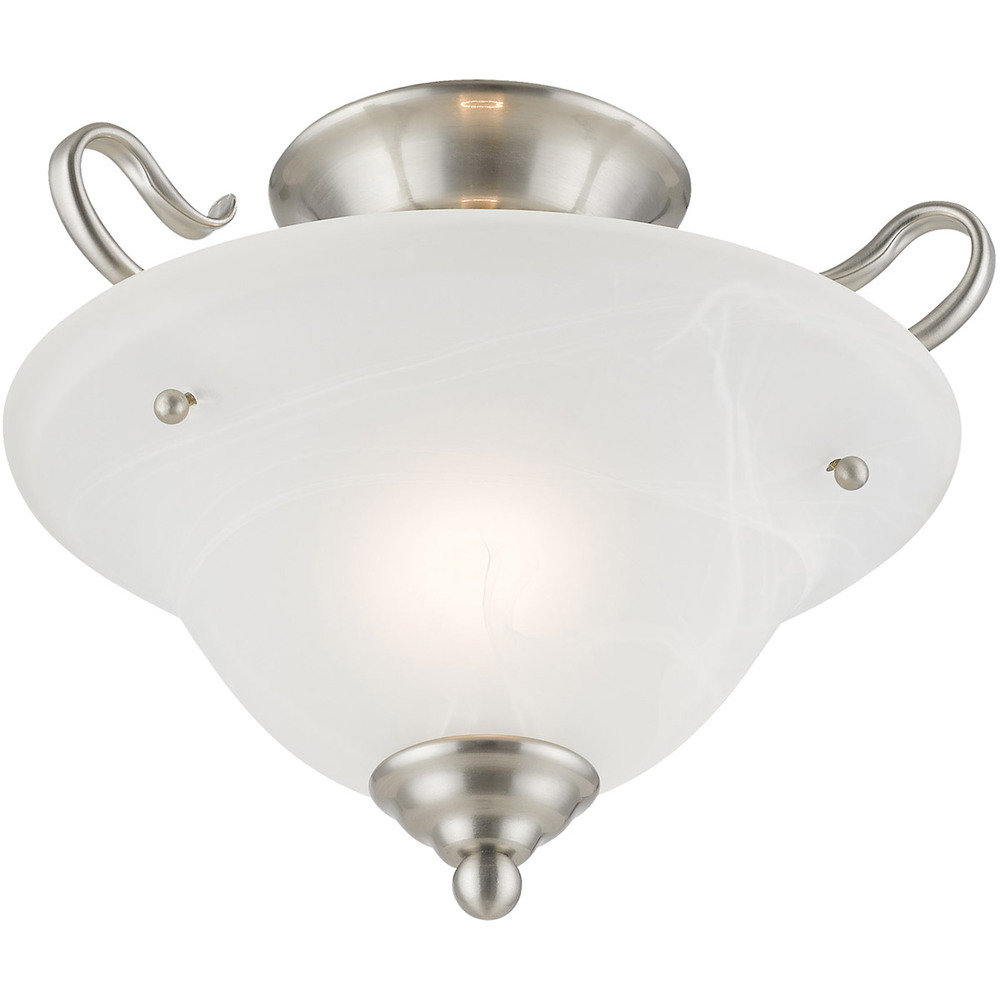 Charlton Home® Edgell Glass Semi Flush Mount | Wayfair