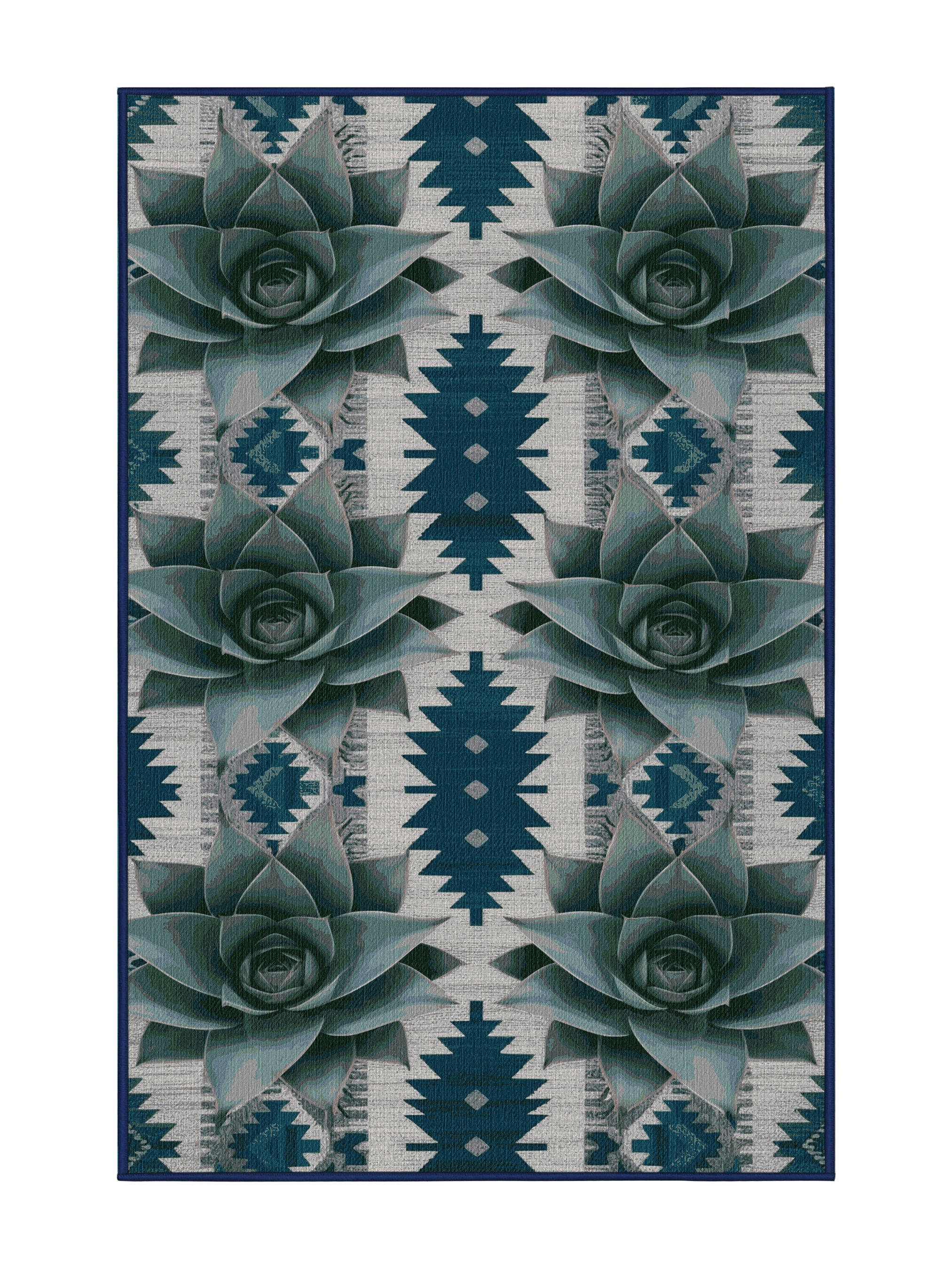 Foundry Select Washable Agave Plant Southwestern Area Rug | Wayfair