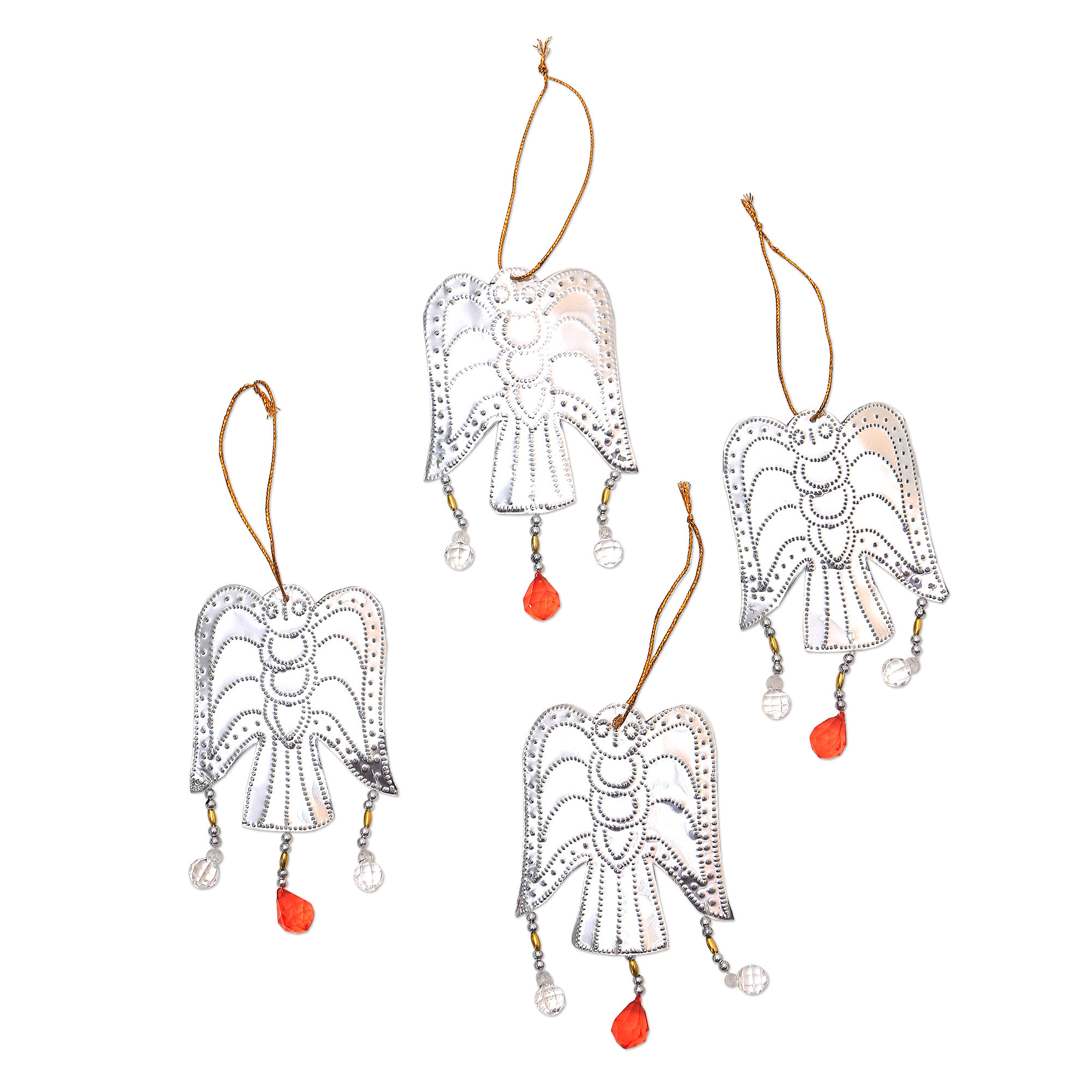 The Holiday Aisle® Handmade Glistening Angels Aluminum Ornaments (Set ...