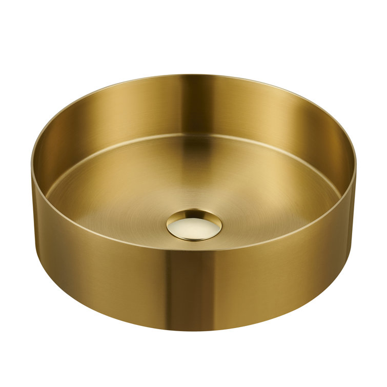 Mercer41 Kainon 15.5'' Stainless Steel Circular Bathroom Sink & Reviews ...