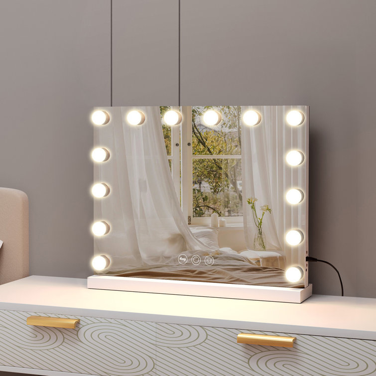 Blue Elephant Rectangle LED Metal Mirror | Wayfair.co.uk
