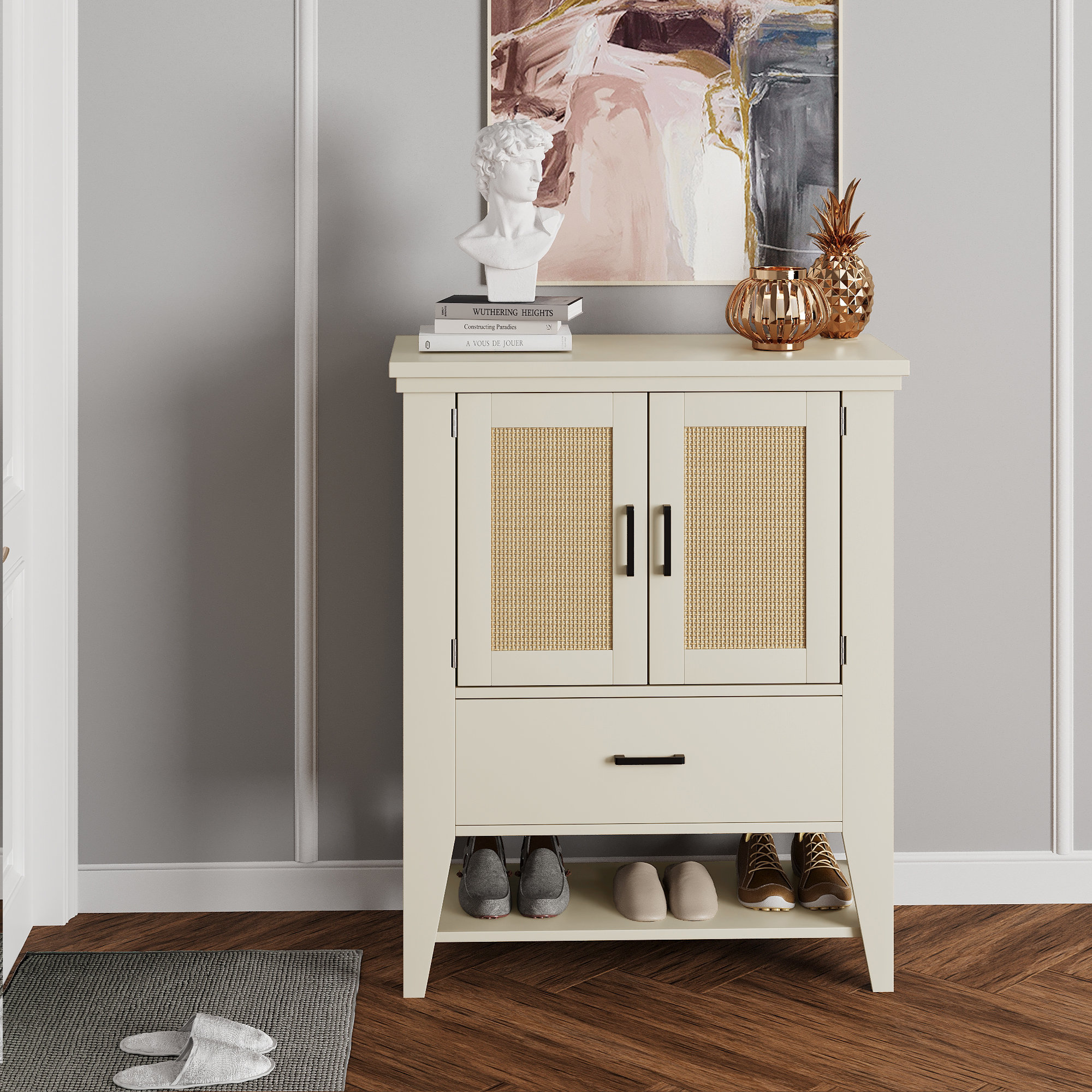 Bayou Breeze Accent Cabinet With Storage Drawer, Adjustable Shelf ...