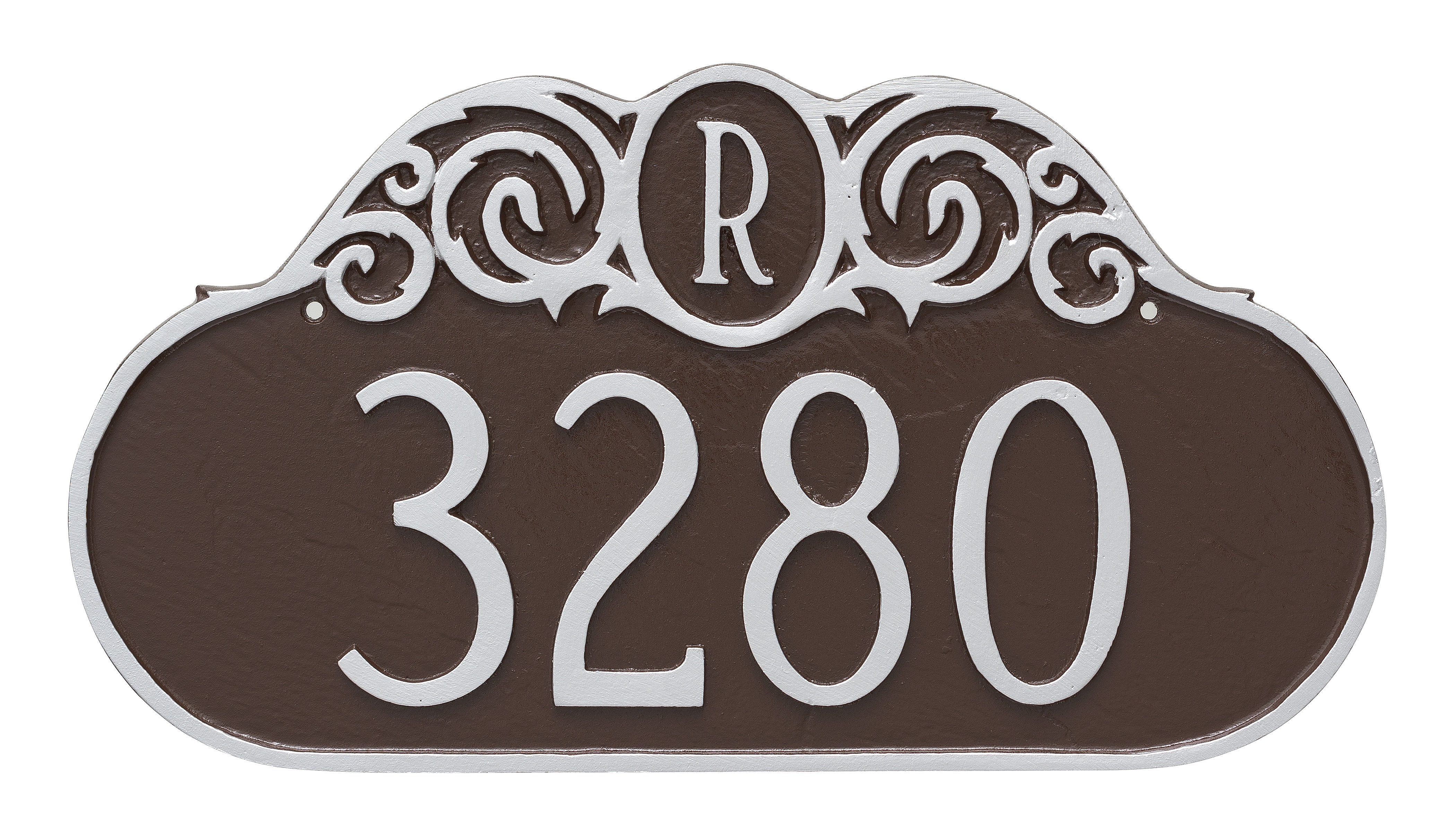 Montague Metal Products Inc. Monogram 2-Line Wall Address Plaque ...
