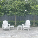 Highland Dunes Adjustable Backrest Adirondack Chair HDPE Adirondack ...