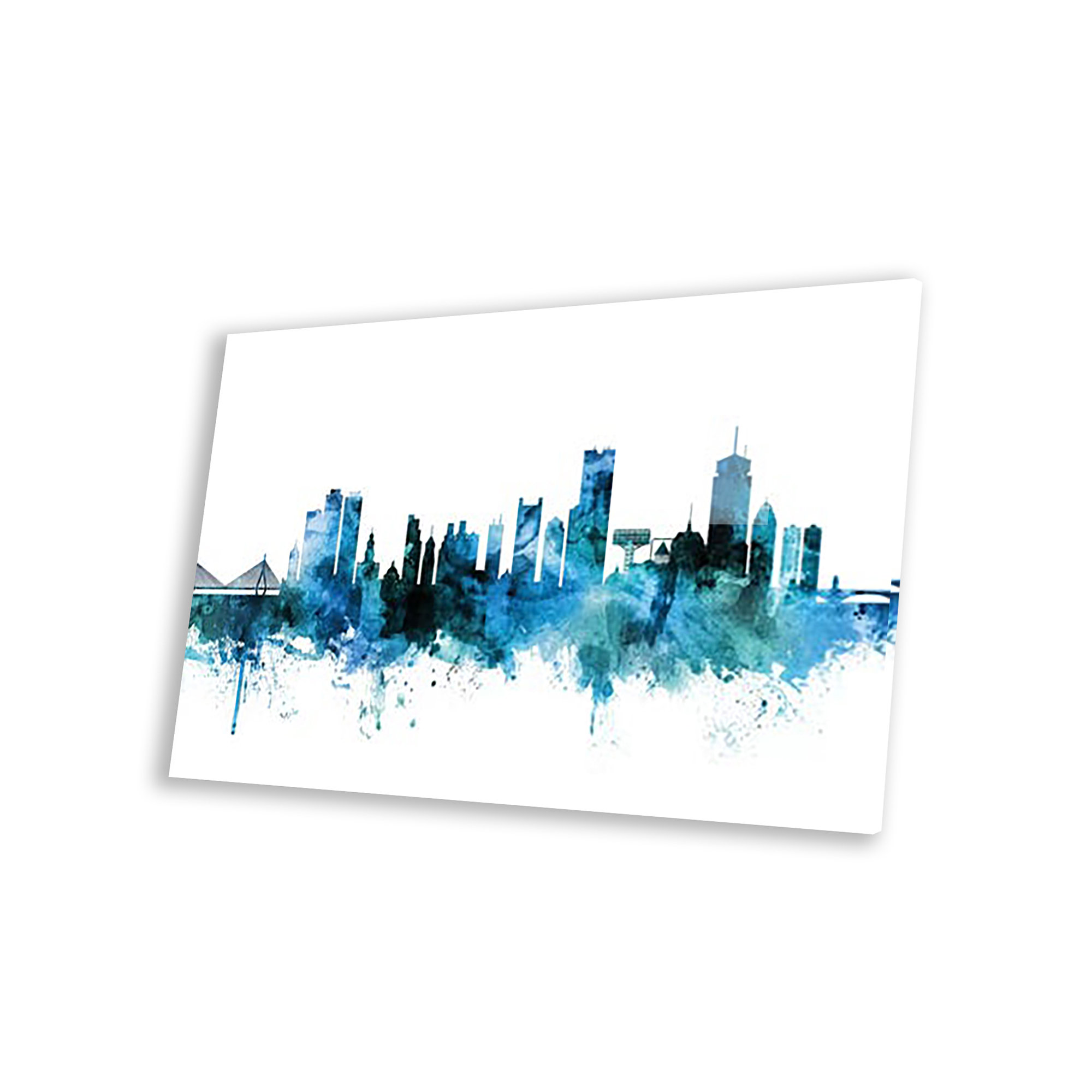 Latitude Run® Boston, Massachusetts Skyline Print On Acrylic Glass ...