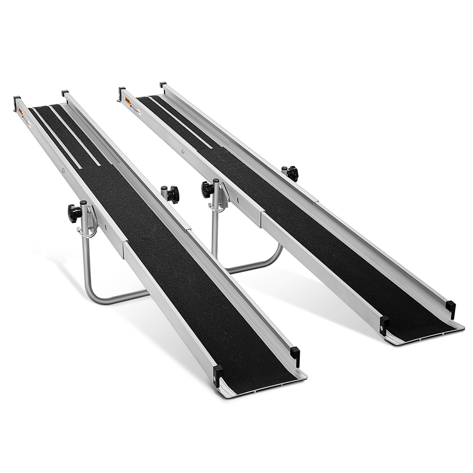 MoNiBloom Adjustable Wheelchair Ramp 8FT, Aluminum Extended Handicap ...