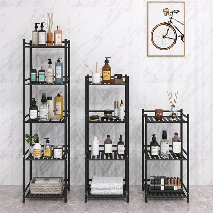 Rebrilliant Megail Metal Freestanding Bathroom Shelves | Wayfair
