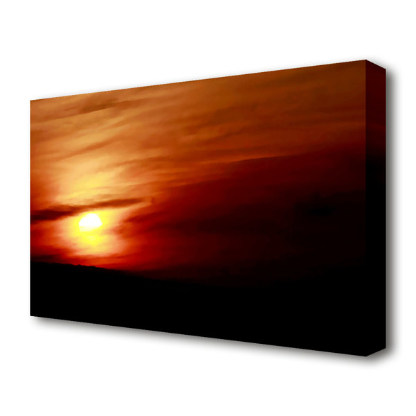 East Urban Home Sun Through The Red Clouds Landscape - Photograph on ...