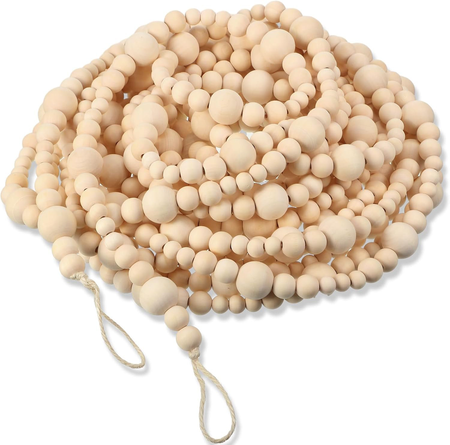 The Holiday Aisle® 220cm Christmas Wooden Bead Garland Xmas Tree Beads ...