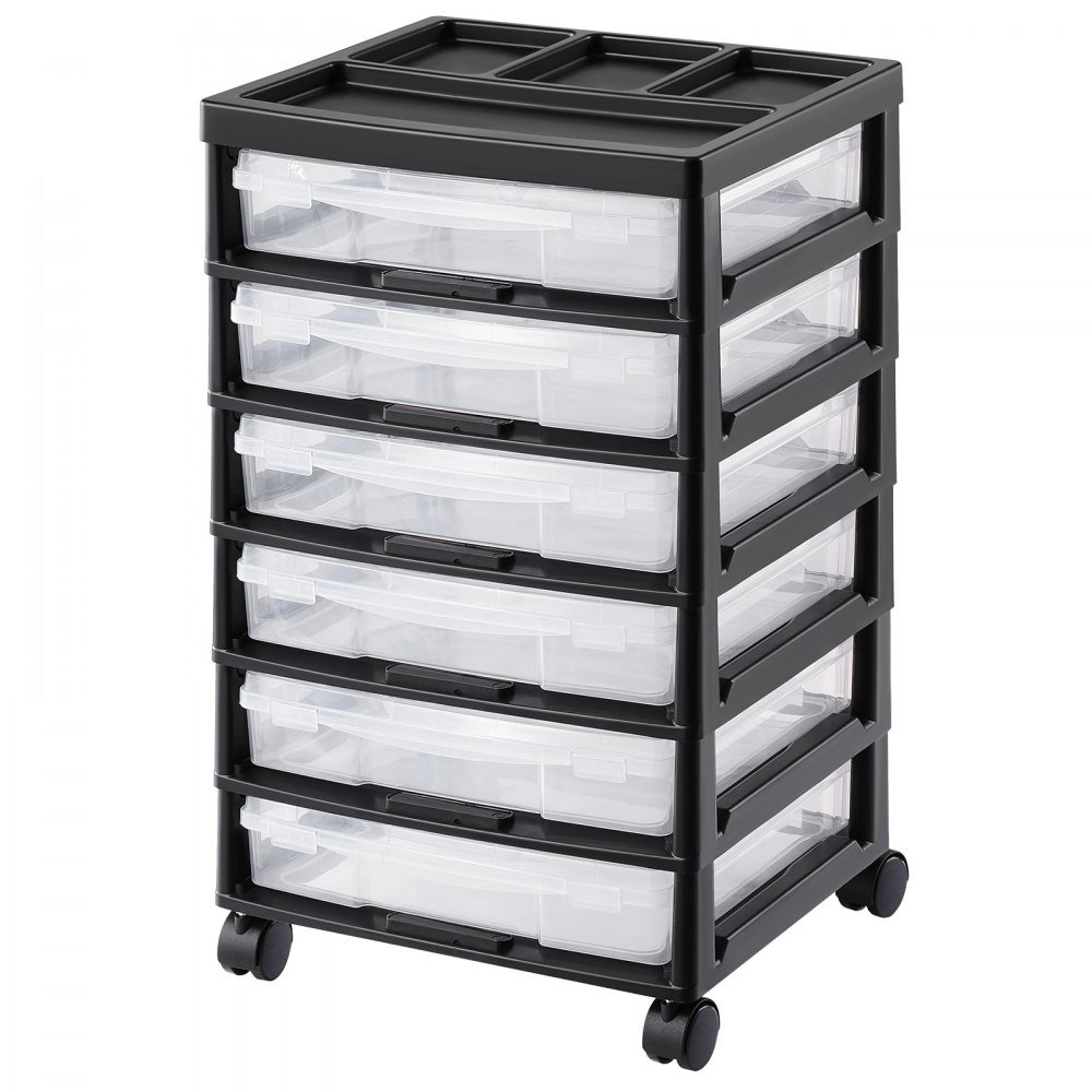 Ebern Designs Scrapbook Rolling Storage Cart 6-Tier Large Capacity with ...