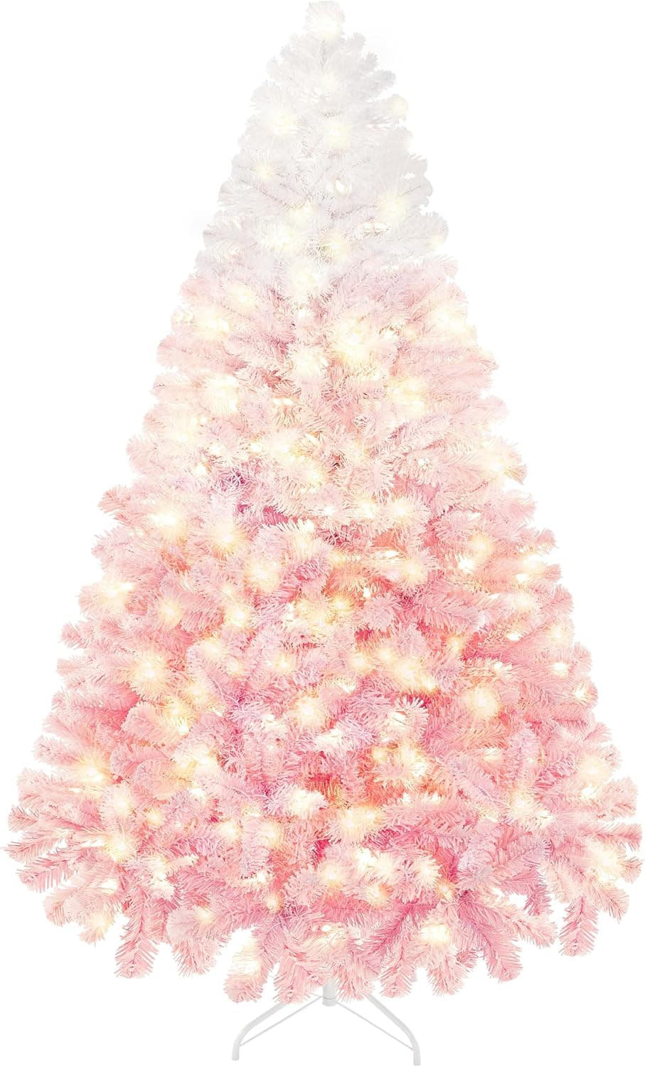 Mercer41 6ft Pre-lit Artificial Christmas Tree - Pink Gradient with 250 ...