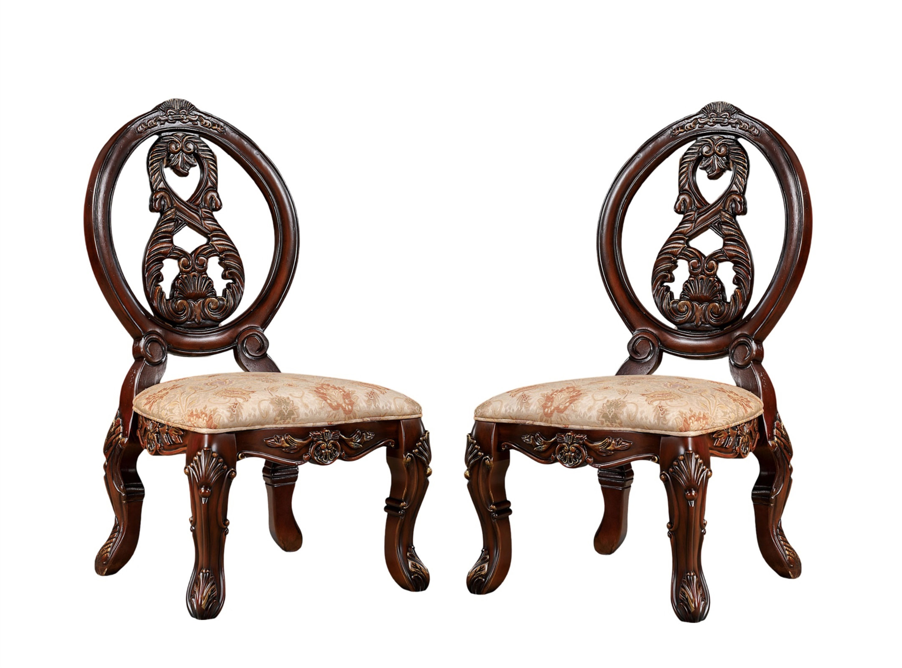 Bloomsbury Market Traditional Side Chairs With Intricate Carvings And ...