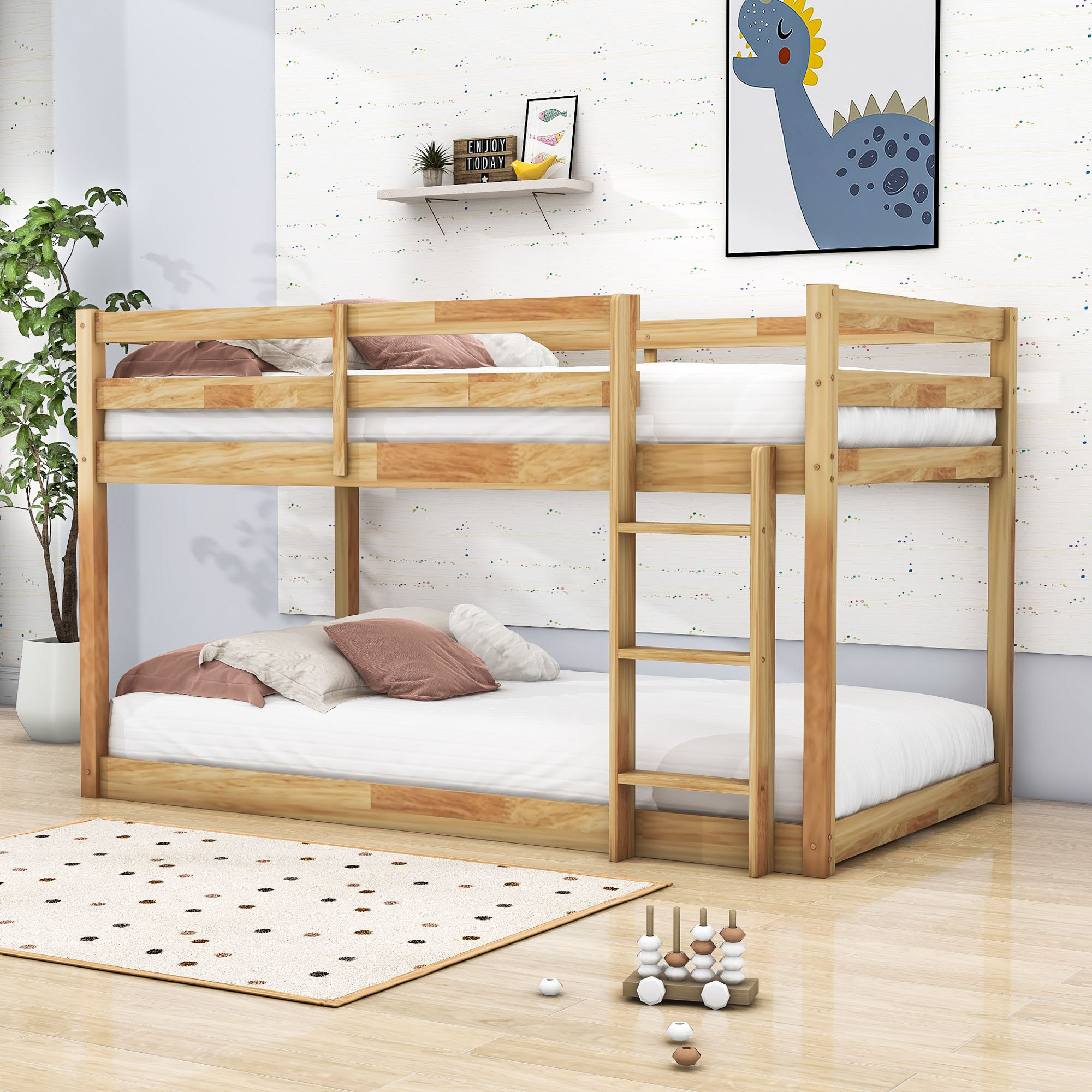 Redwood Rover Twin Over Twin Bunk Bed With Ladder And Slats - Wayfair ...