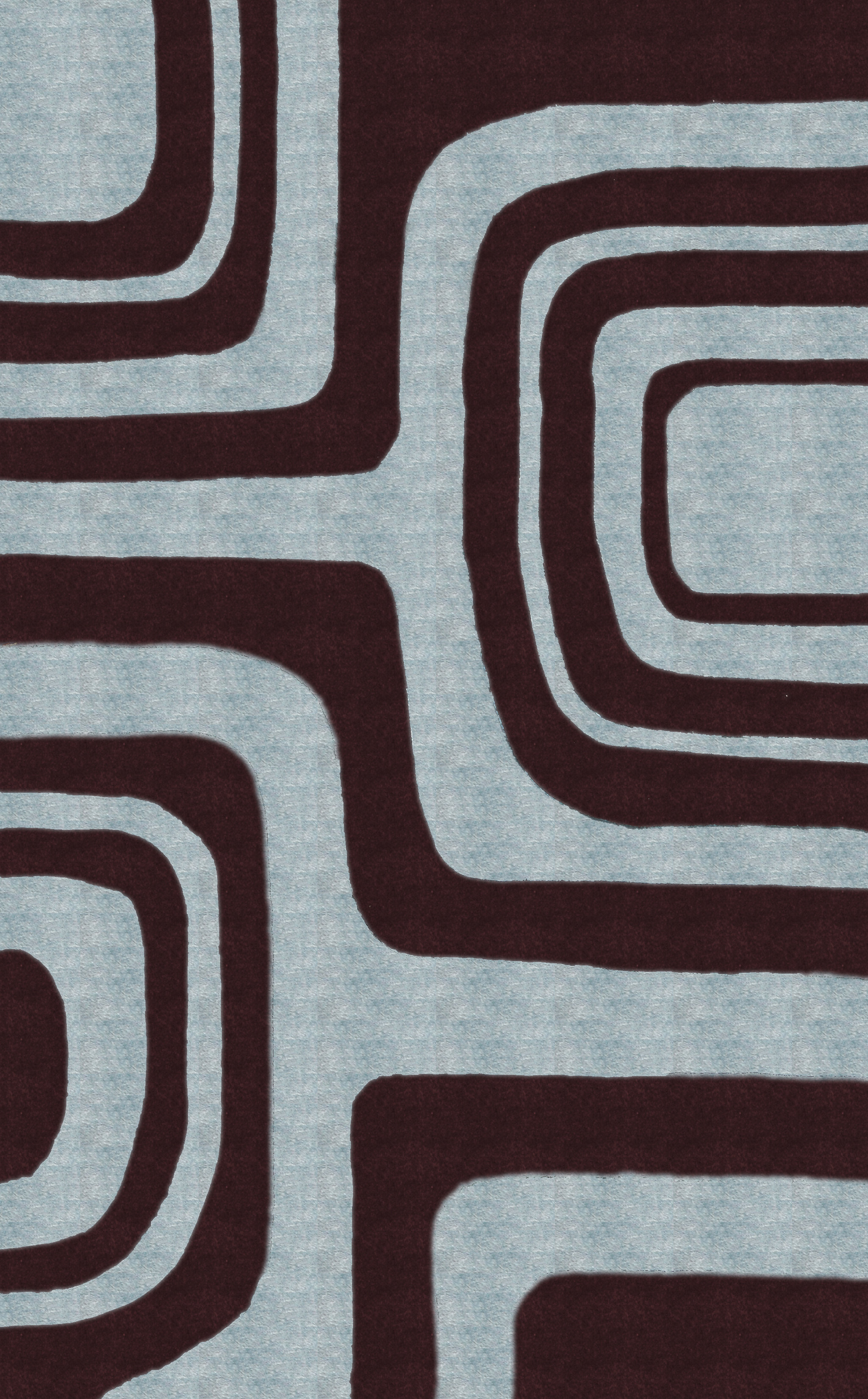 Charlton Home® Grussing Maze Chocolate Blue Rug | Wayfair