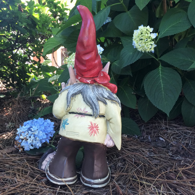 HomeStyles Nowaday Gnome Hippie Jerry "Peace Man" Garden Statue ...